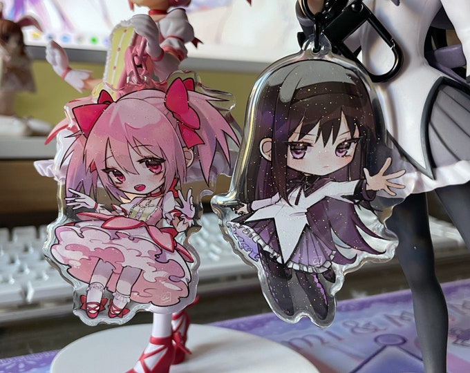 Puella Magi Madoka Magica / Combo Keychain [homura Akemi and Madoka ...