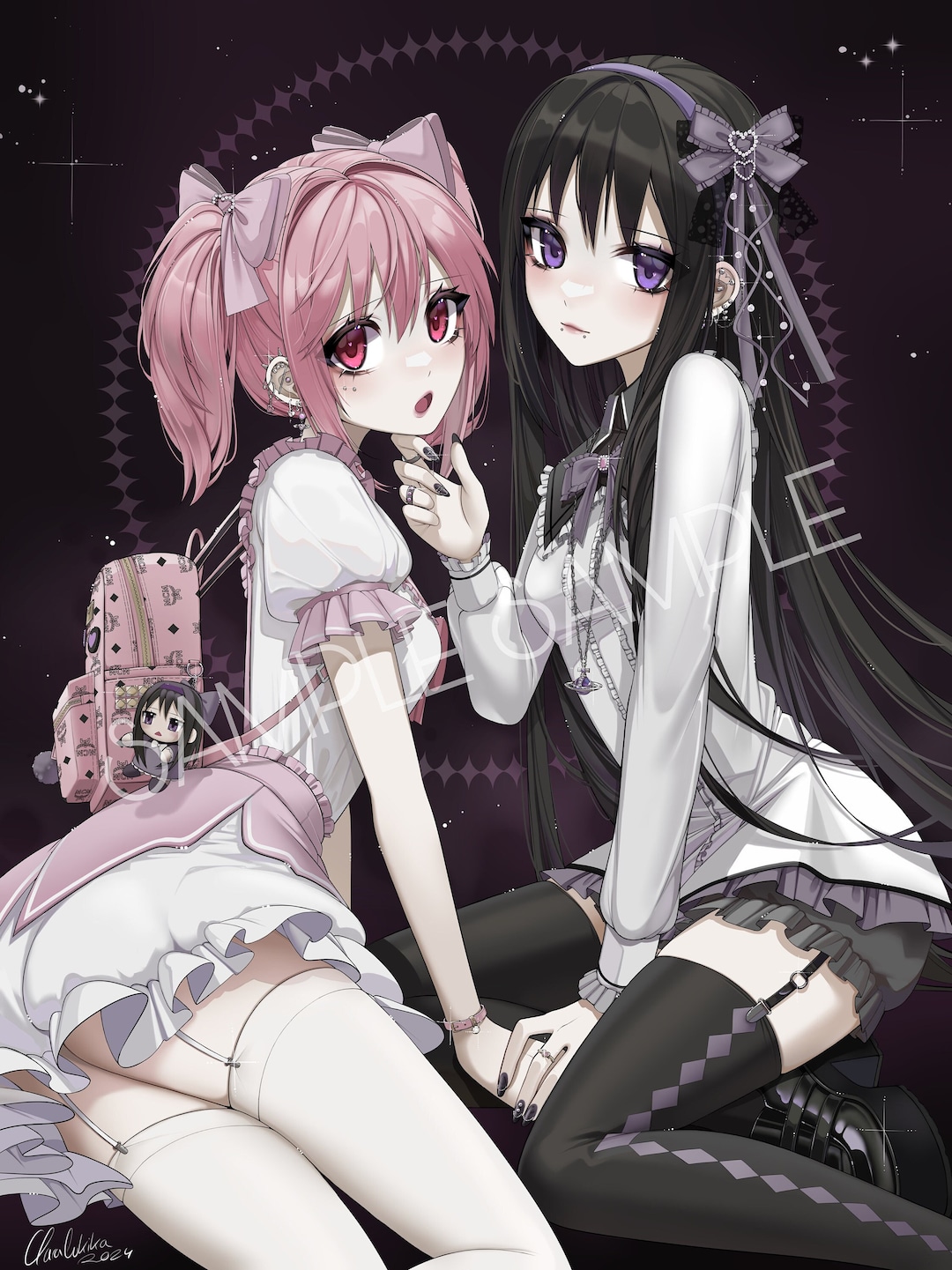 Puella Magi Madoka Magica / Homura Akemi and Madoka Kaname jirai Ver - Etsy