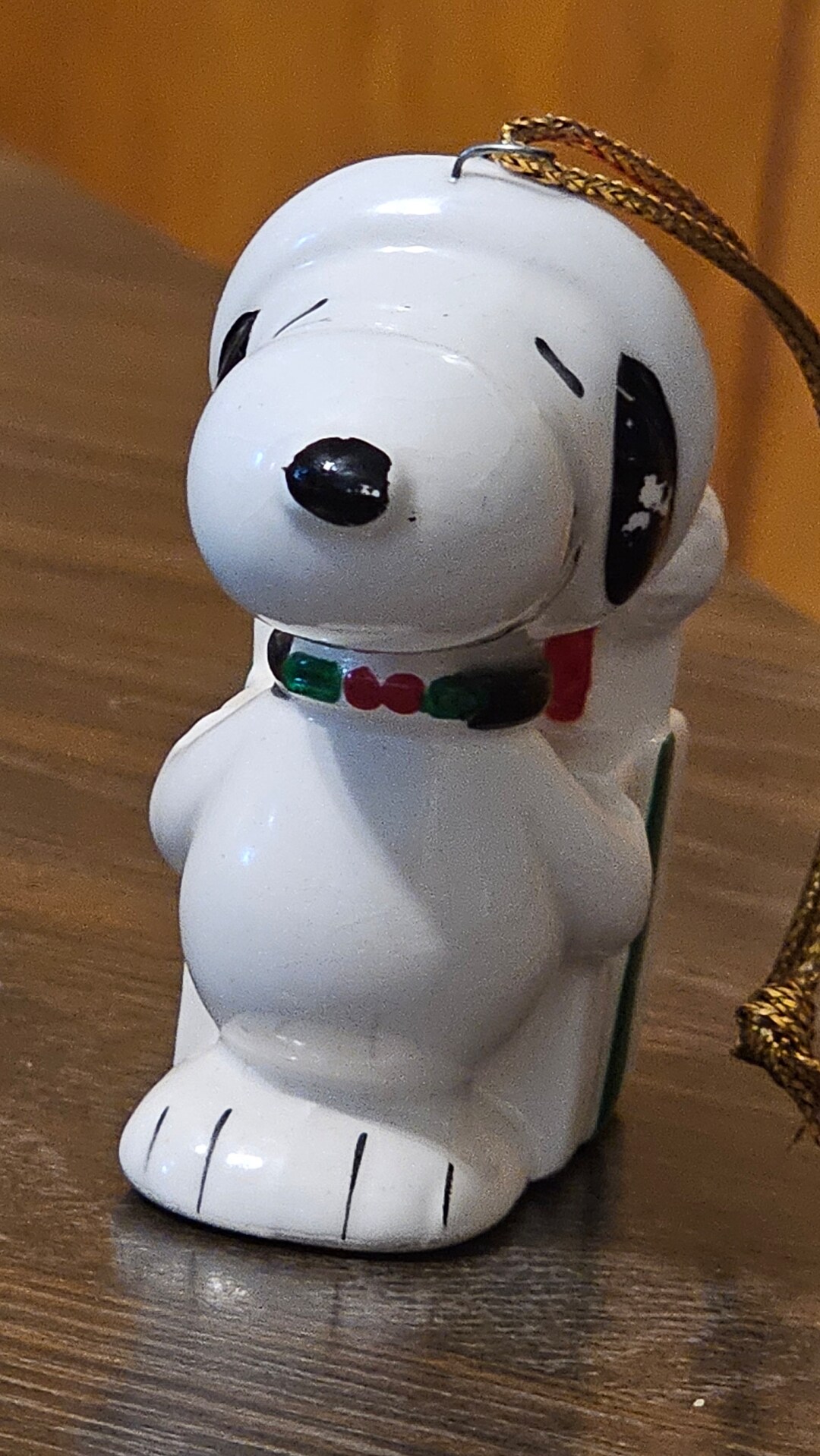 Vintage Christmas Snoopy Ceramic Ornament - Etsy