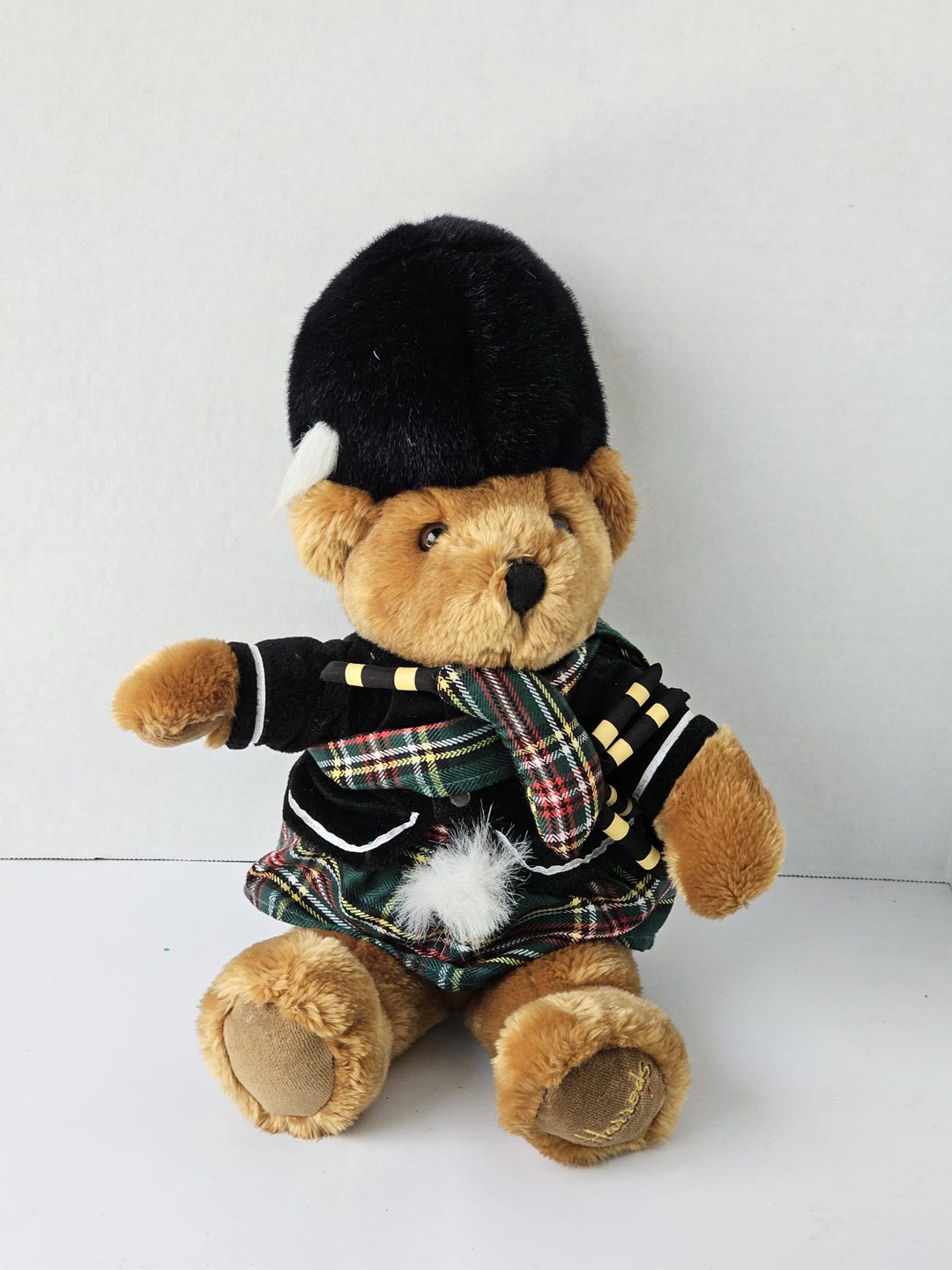 Harrods Bear Scottish Piper Teddy Plush London Kilt Bagpipes ...