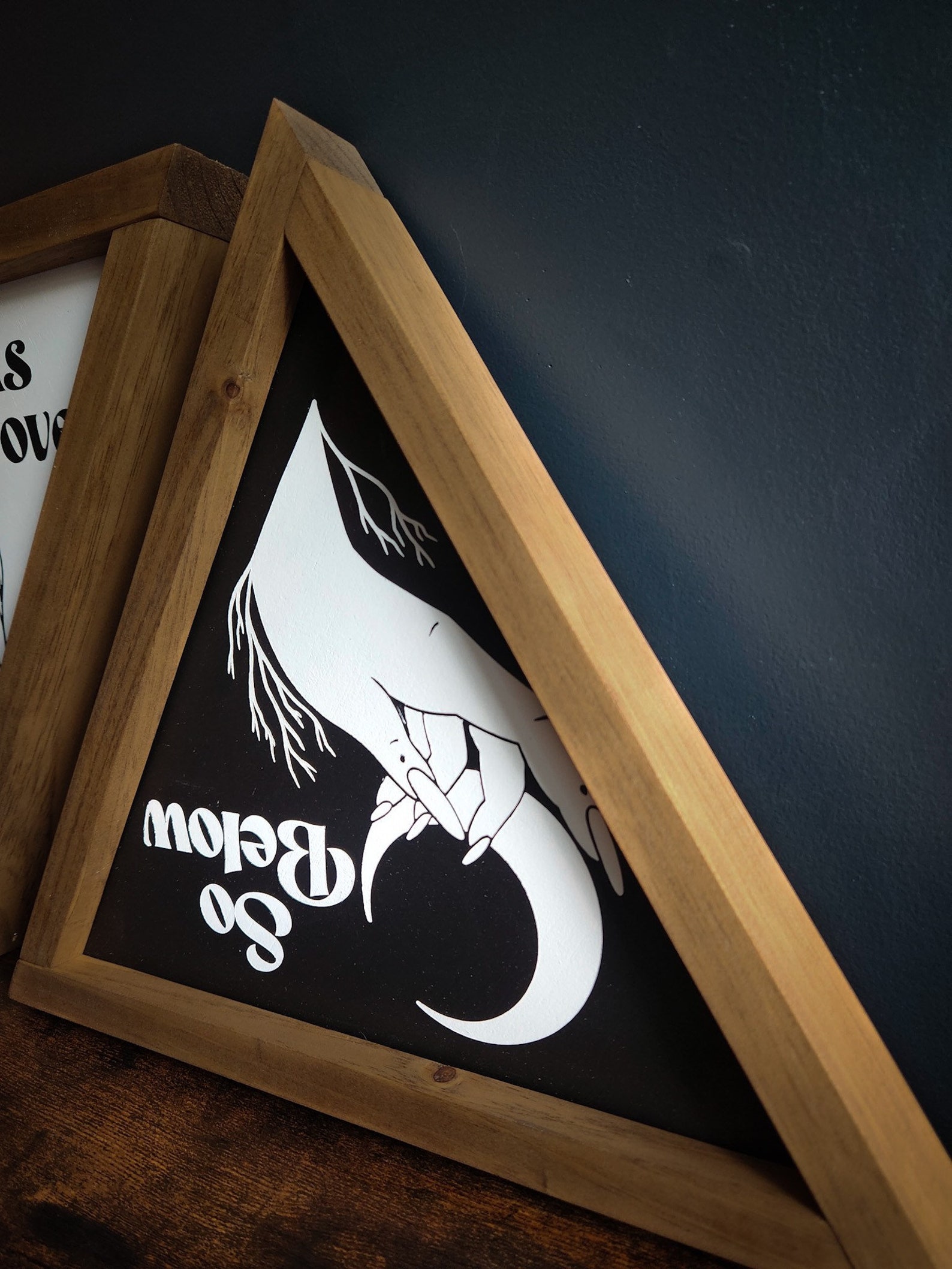 As Above so Below Wood Sign Set / Wiccan Wall Art / Bohemian - Etsy