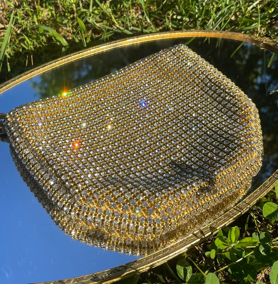 Gold Rhinestone Encrusted Bejeweled Evening Clutch Purse - Etsy