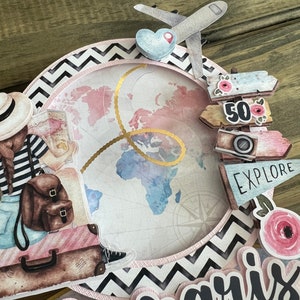 Travel Cake Topper Girl Travel Pink Travel Girls Trips Cake Topper ...