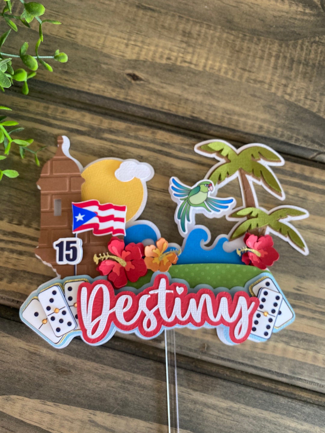 Boricua Cake Topper Cake Topper Puerto Rico Cake Topper San Juan Trip ...
