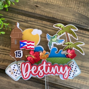 Boricua Cake Topper Cake Topper Puerto Rico Cake Topper San Juan Trip ...