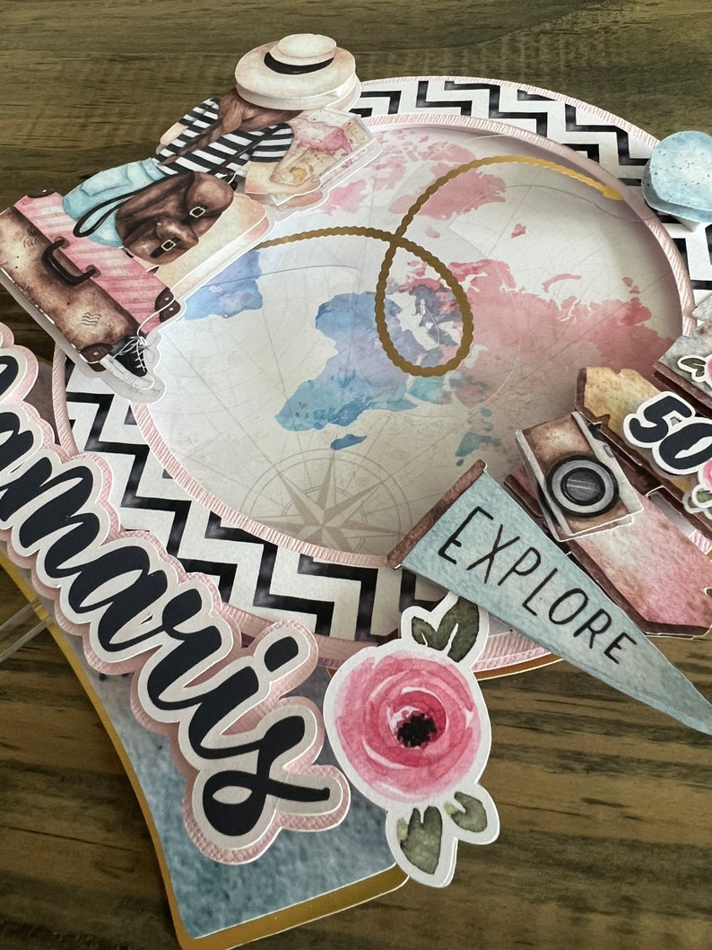 Travel Cake Topper Girl Travel Pink Travel Girls Trips Cake - Etsy