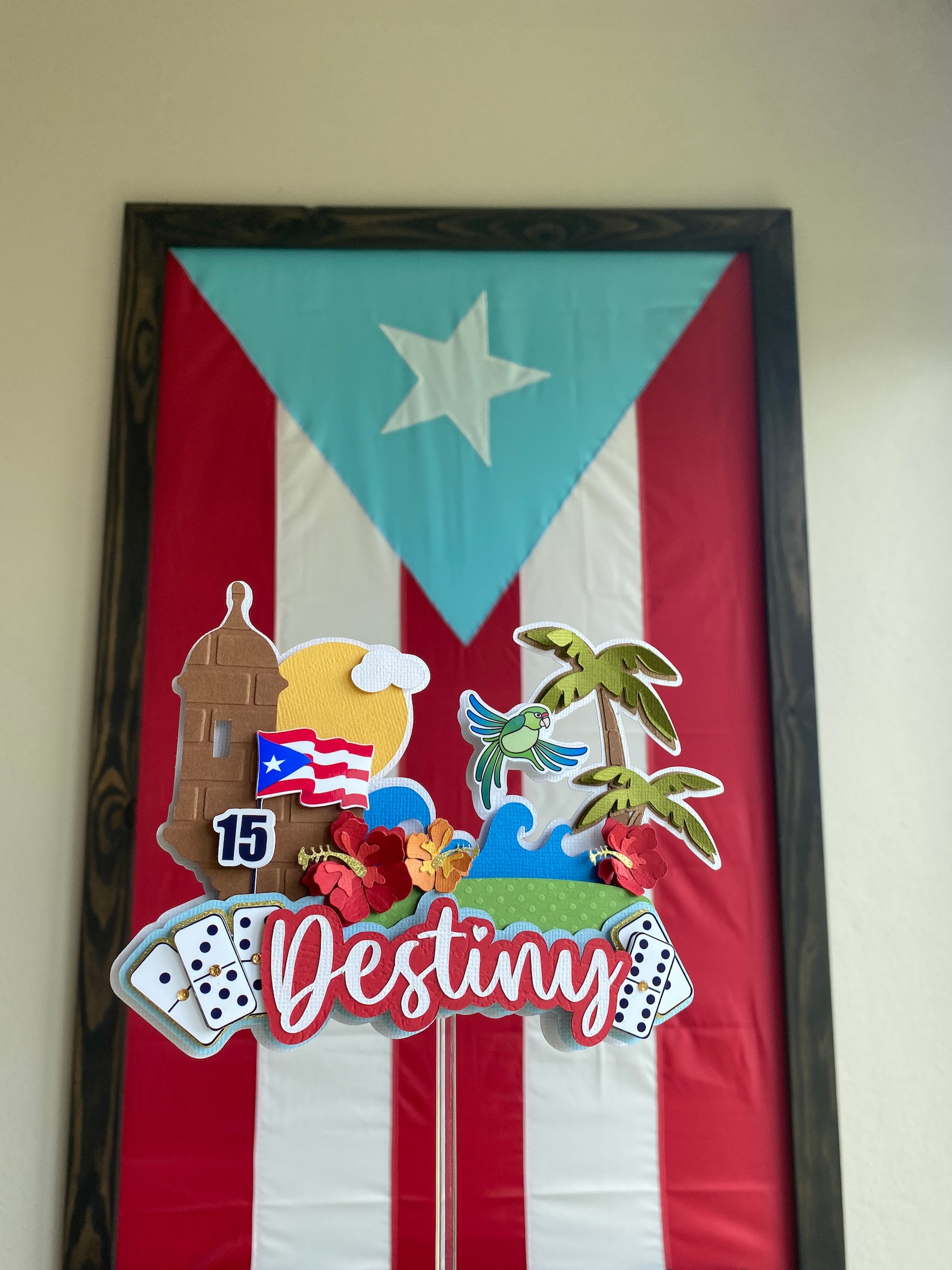 Boricua Cake Topper Cake Topper Puerto Rico Cake Topper San Juan Trip ...