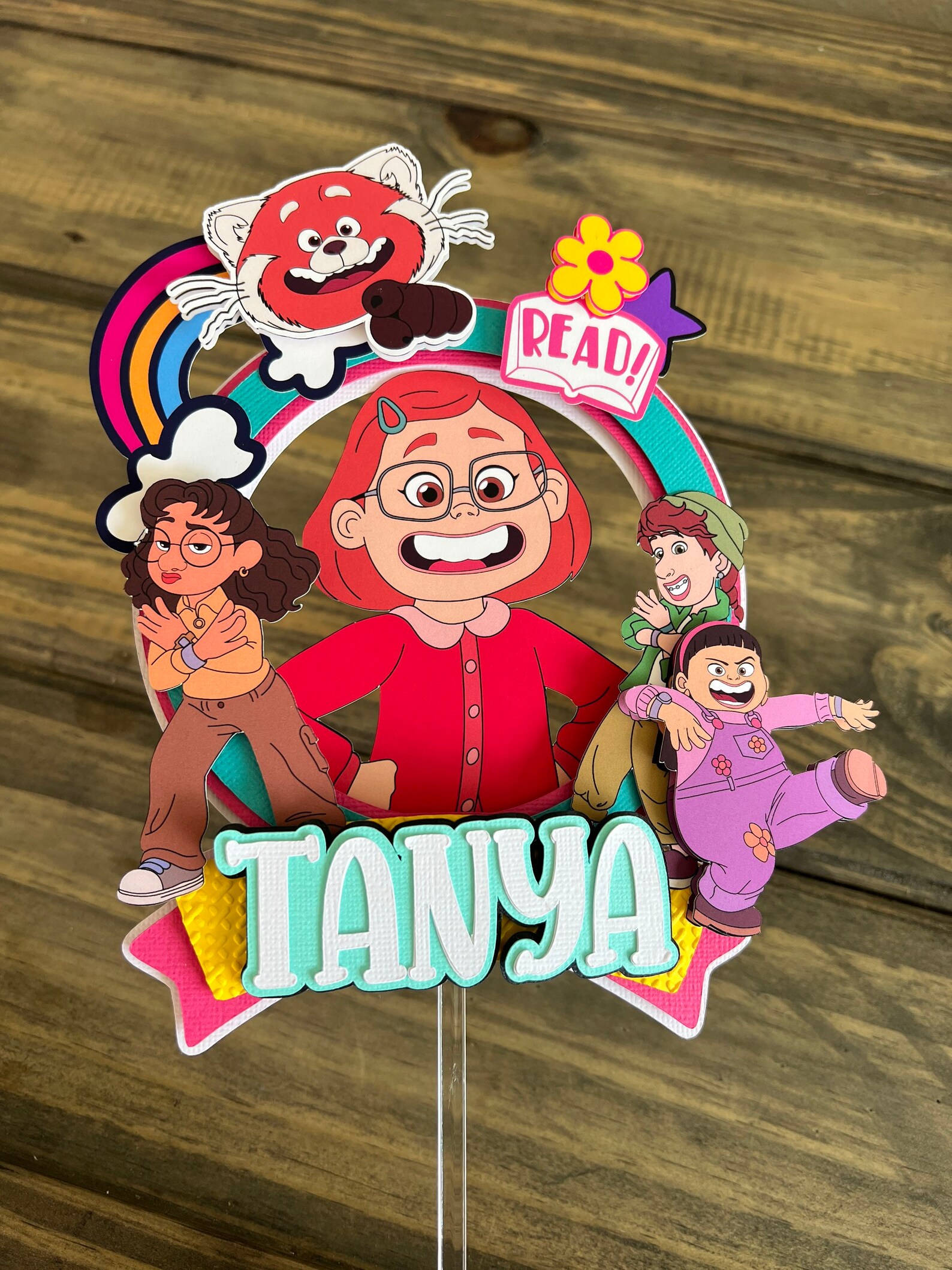 Turning Red Cake Topper Red Birthday Decoration Turning Red - Etsy