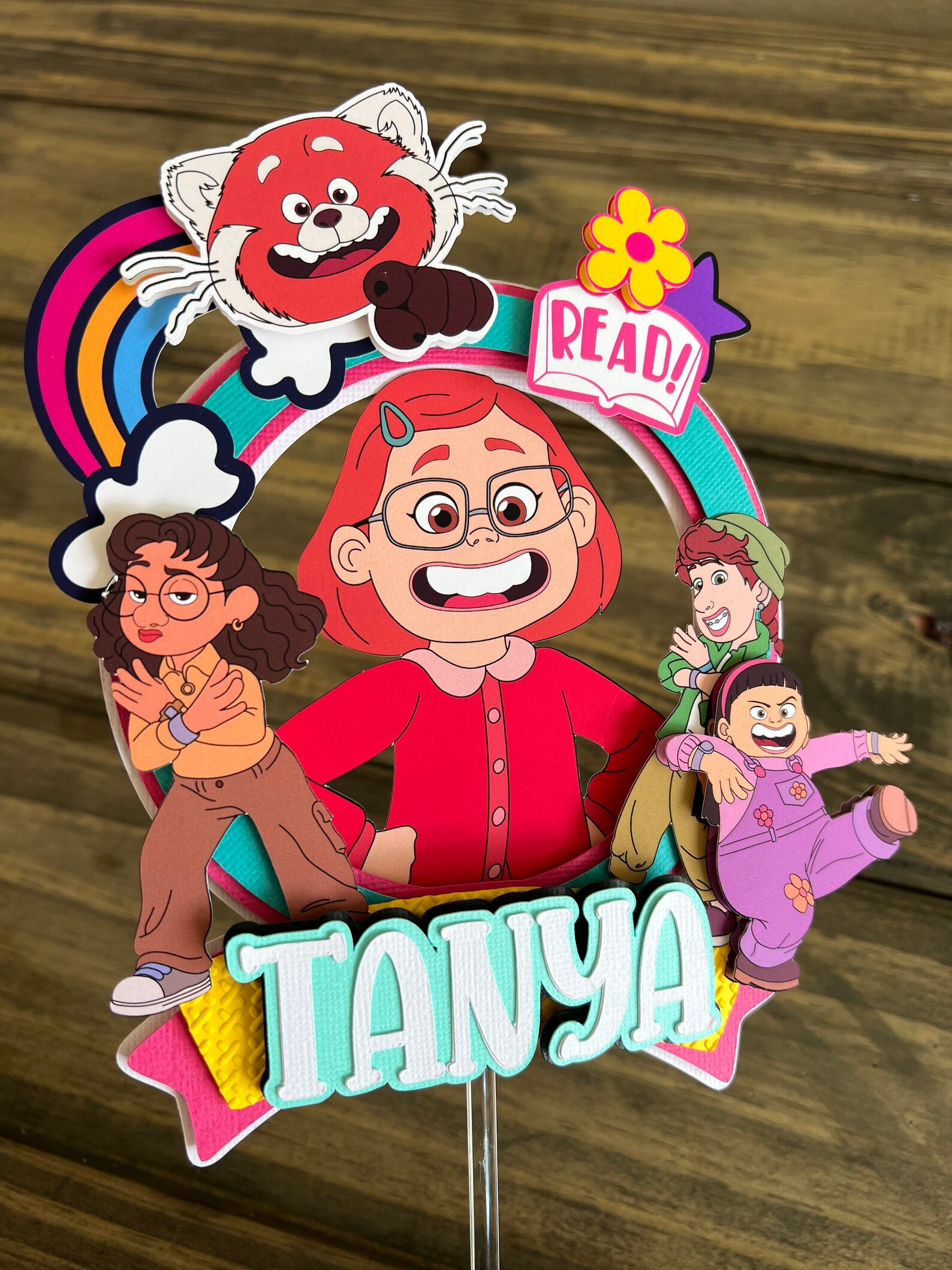 Turning Red Cake Topper Red Birthday Decoration Turning Red - Etsy