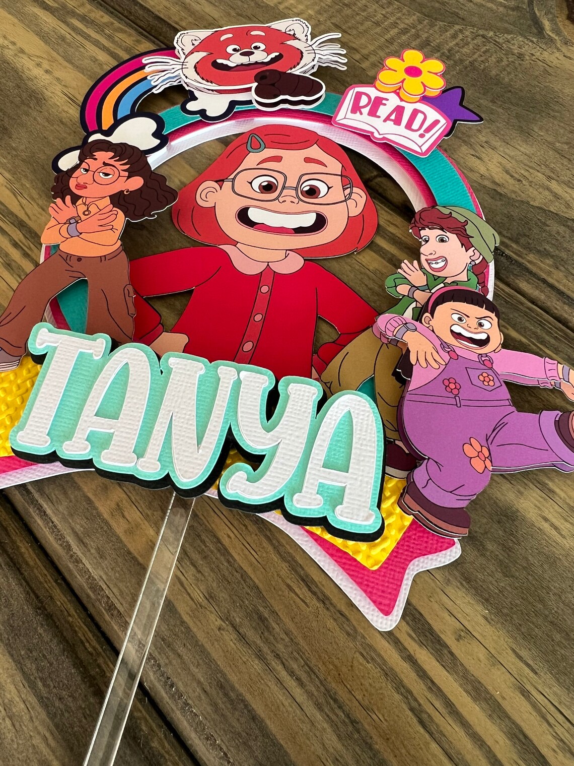 Turning Red Cake Topper Red Birthday Decoration Turning Red - Etsy