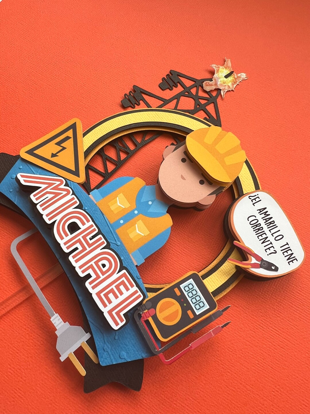 Electrician Cake Topper - Etsy