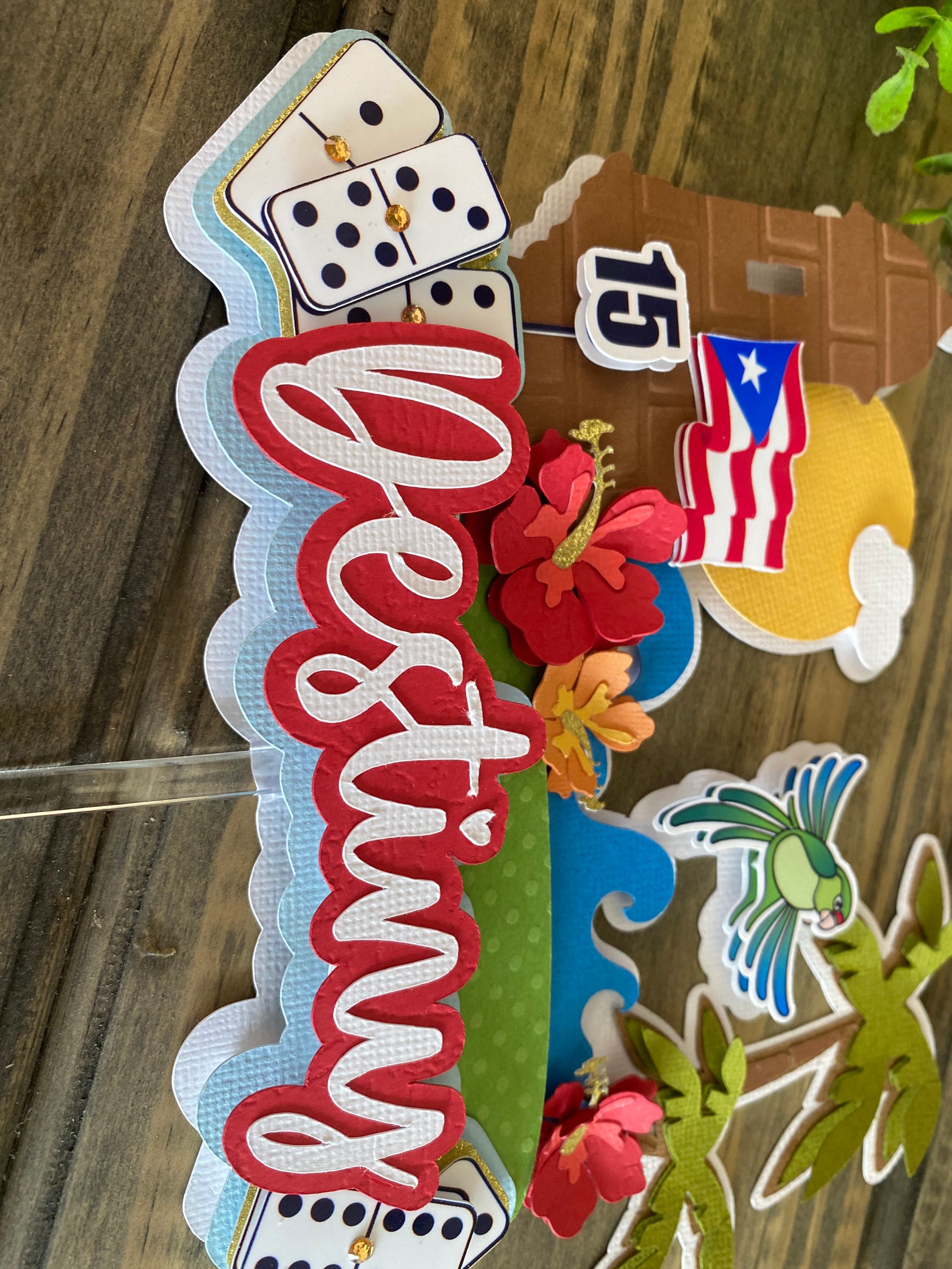 Boricua Cake Topper Cake Topper Puerto Rico Cake Topper San - Etsy España