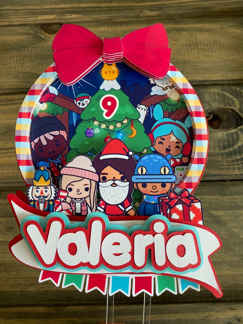 Toca Boca Cake Topper Toca Boca Christmas Birthday Party Toca - Etsy