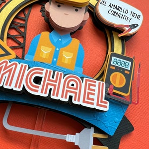 Electrician Cake Topper - Etsy