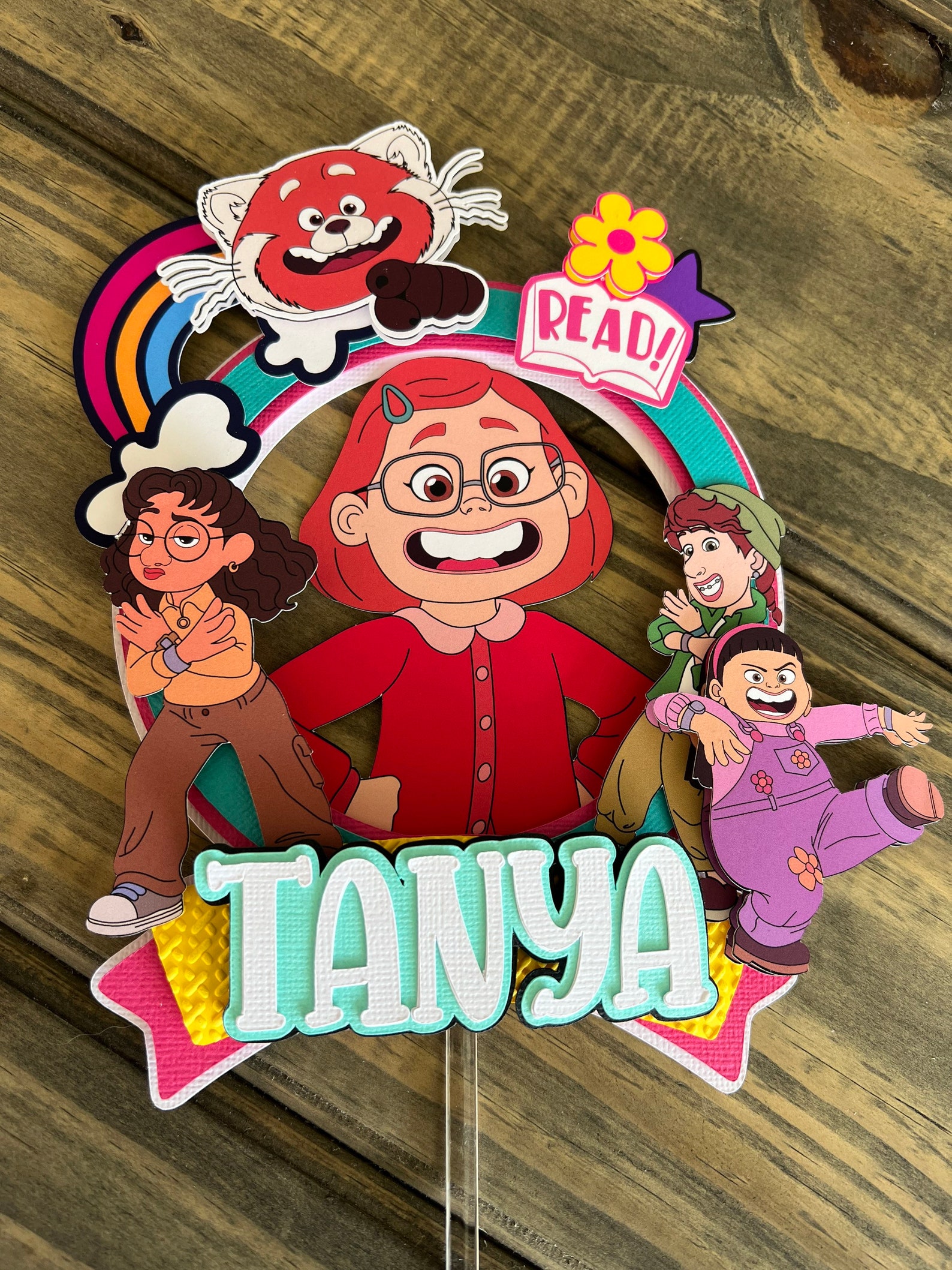 Turning Red Cake Topper Red Birthday Decoration Turning Red - Etsy