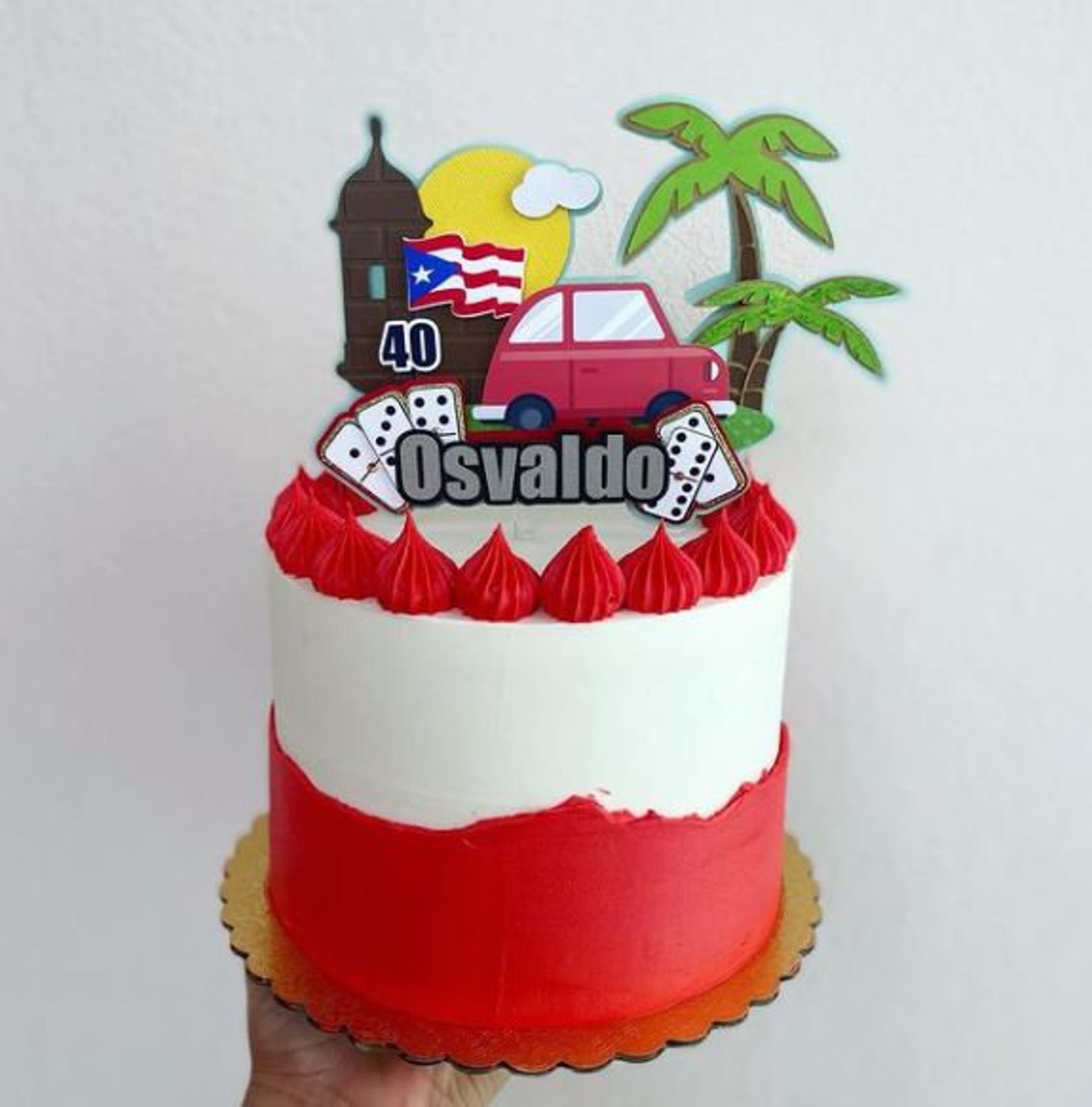 Boricua Cake Topper Cake Topper Puerto Rico Cake Topper San Juan Trip ...
