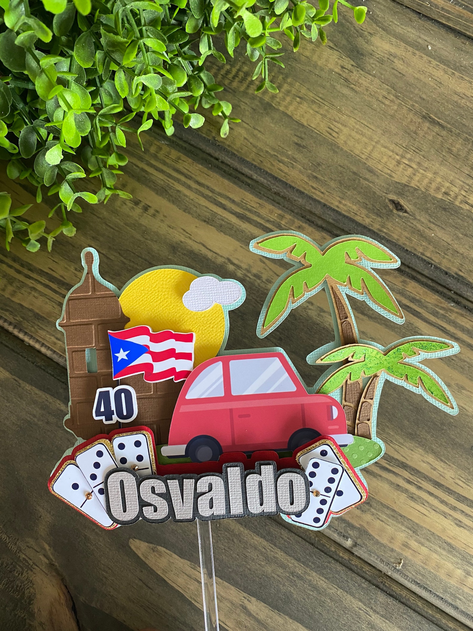 Boricua Cake Topper Cake Topper Puerto Rico Cake Topper San Juan Trip ...