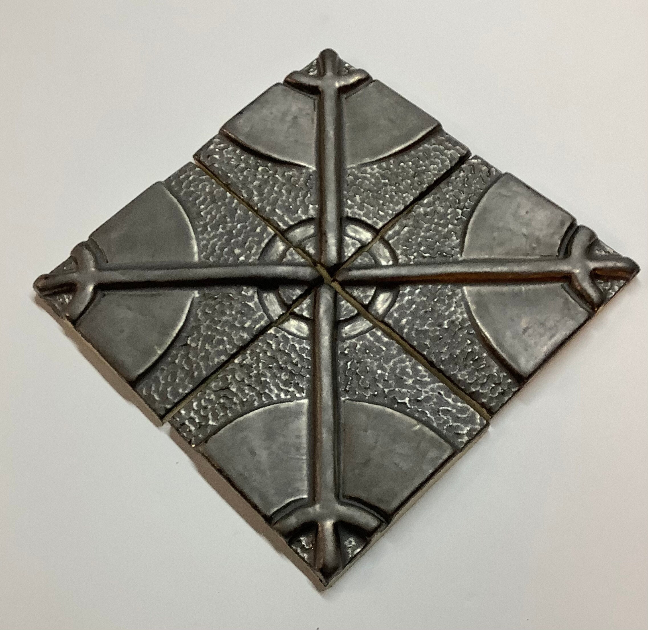 X and O, Sculpted Ceramic Tile, Relief Ceramic Tile, Decorative Tile - Etsy