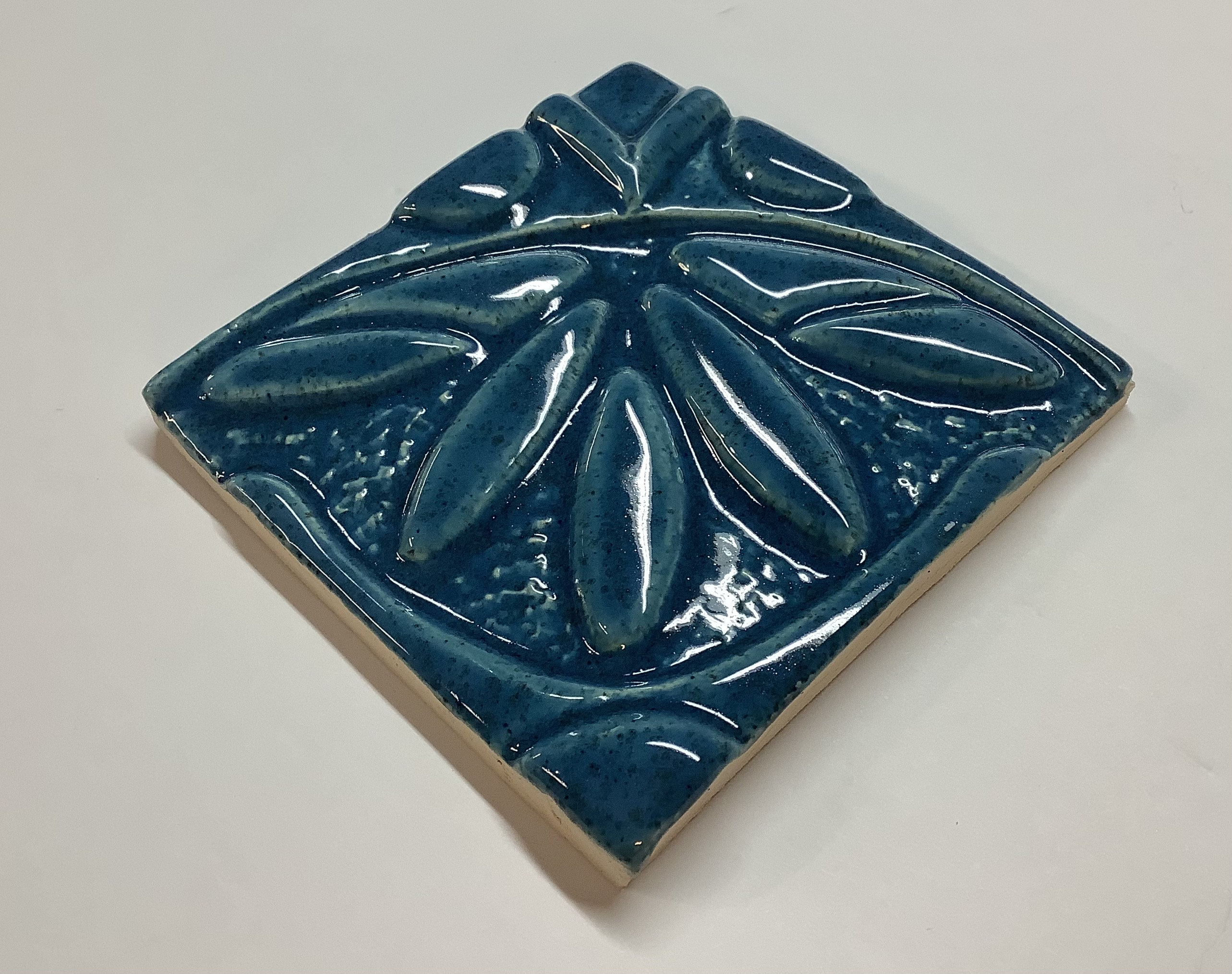 Floral Circle, Sculpted Ceramic Tile, Relief Ceramic Tile, Decorative ...