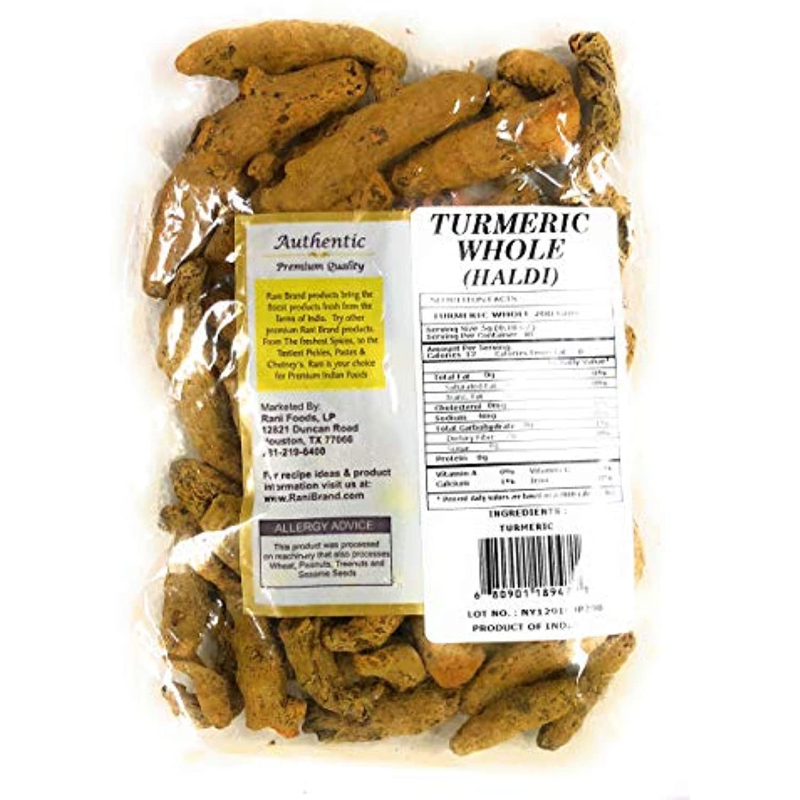 Rani Turmeric (haldi) Root Whole Spice ~ Dried 7oz (200g) ~ All Natural ...