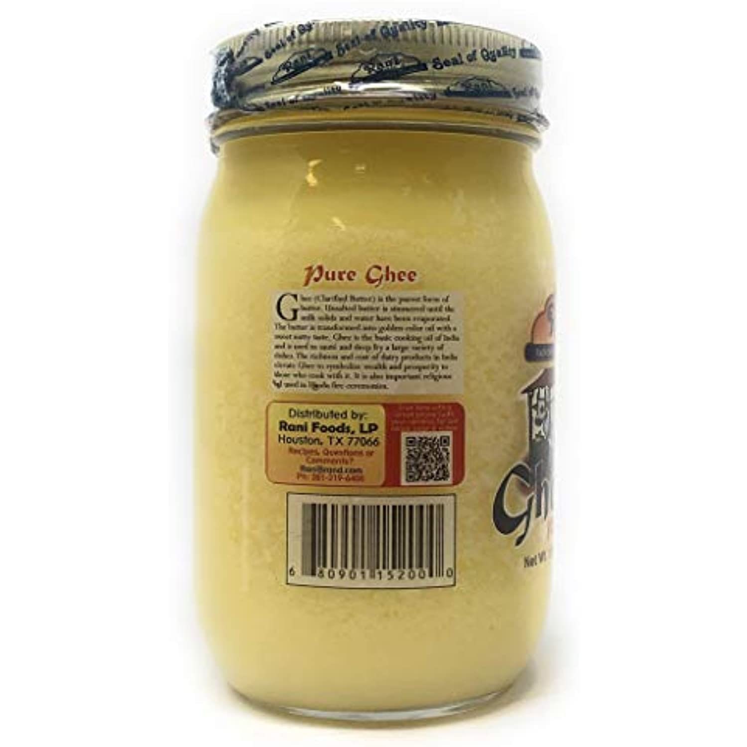 Rani Ghee Pure & Natural From Grass Fed Cows (clarified Butter) 1lb ...