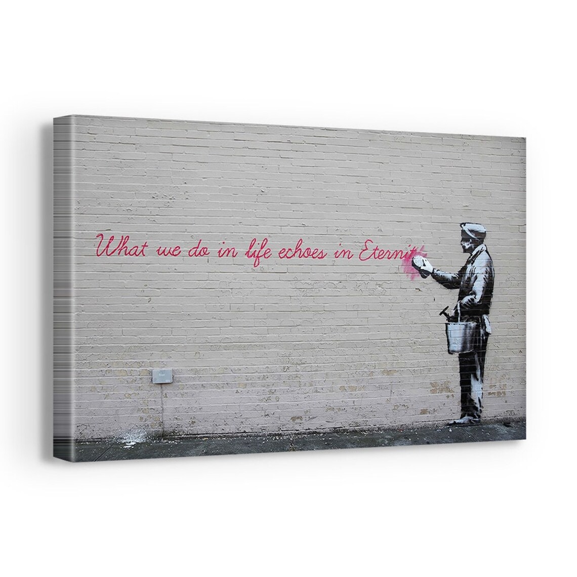 Banksy What We Do in Life Echoes in Eternity Graffiti Street - Etsy