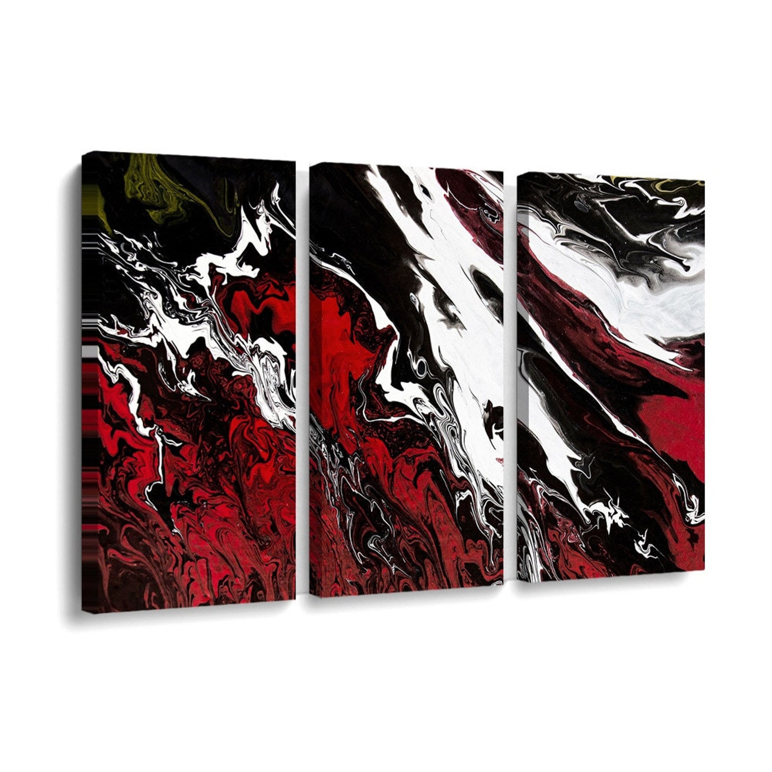 Abstract Red Black Design Canvas Print Wall Decor Art. Comes - Etsy