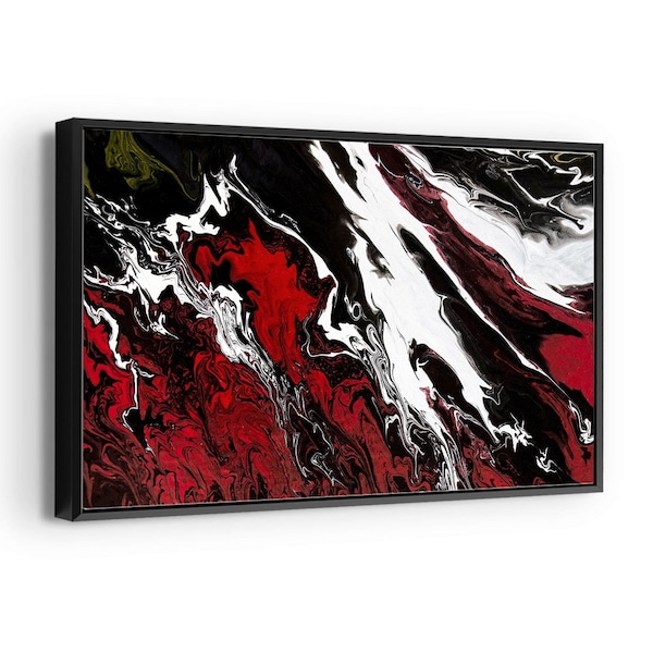 Red Abstract Art - Etsy