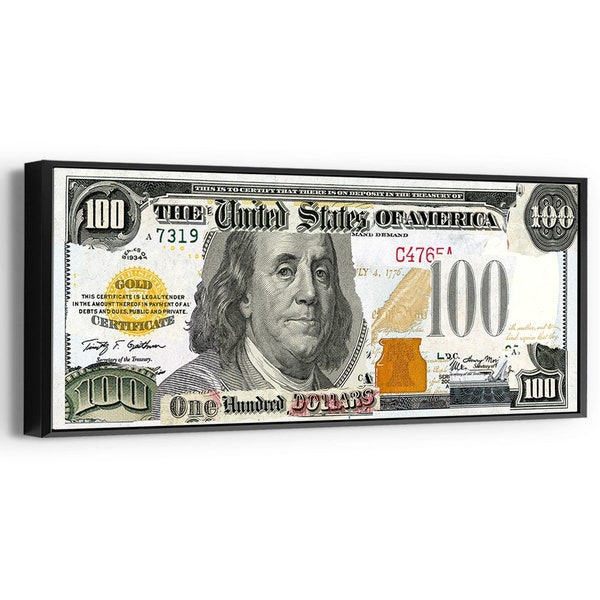Printable 100 Dollar Bill - Etsy