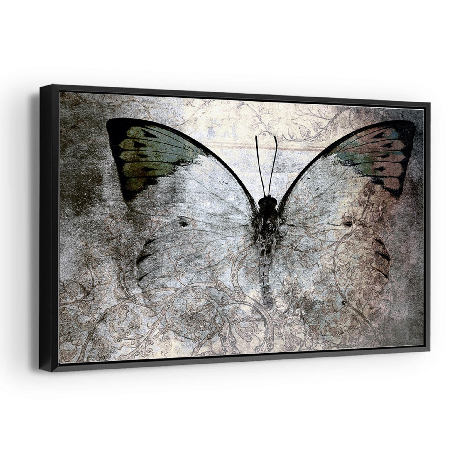 Abstract Butterfly Art Canvas Print Wall Decor Art. Comes - Etsy