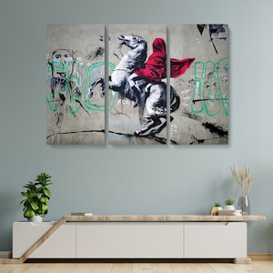 Banksy Napoleon Crossing the Alps Street Graffiti Street Canvas Print ...