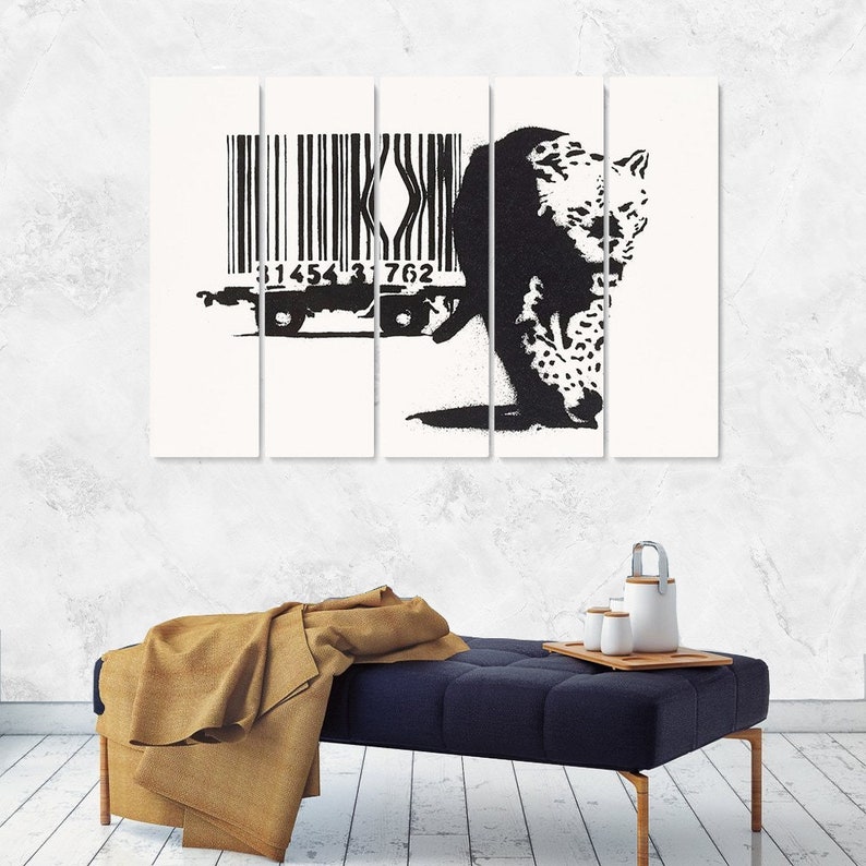 Banksy Barcode Street Graffiti Street Canvas Print Wall Décor - Etsy