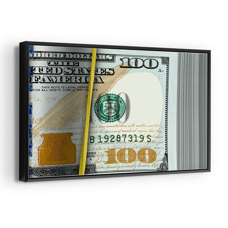 Pop Art Original Benjamin 100 Dollar Bill Money Press Canvas - Etsy