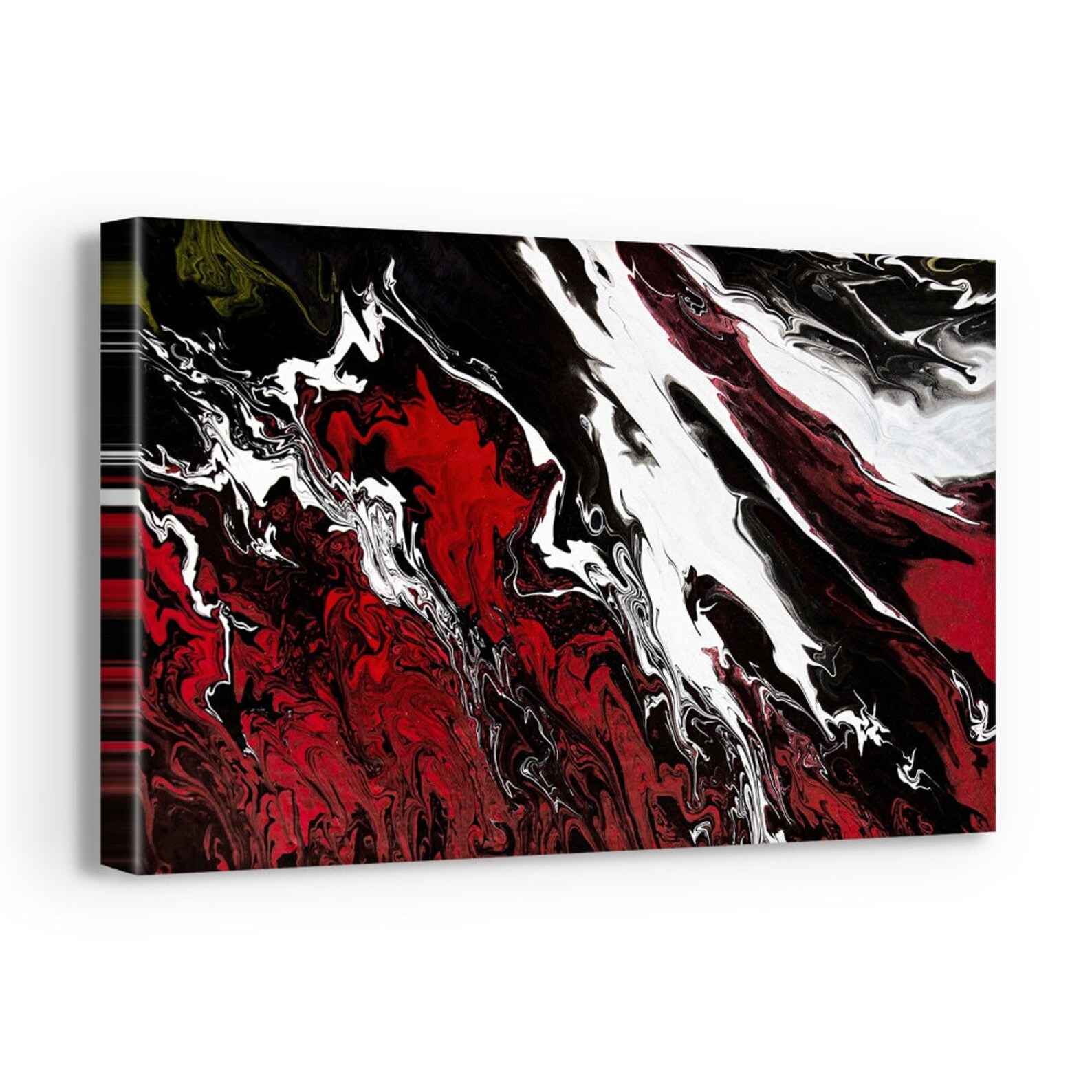 Abstract Red Black Design Canvas Print Wall Decor Art. Comes - Etsy