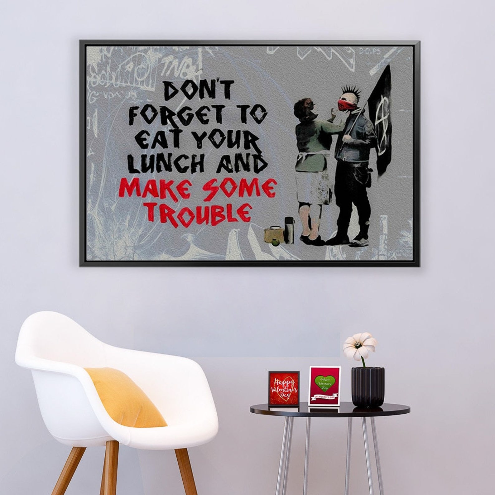 Banksy Don't Forget to Eat Your Lunch and Make Some | Etsy
