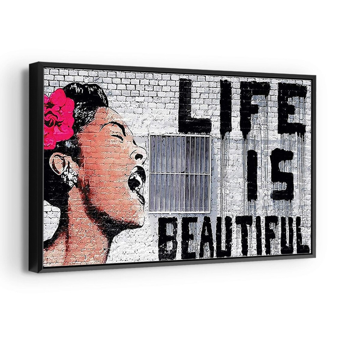 Banksy Life is Beautiful Graffiti Street Canvas Print Wall - Etsy