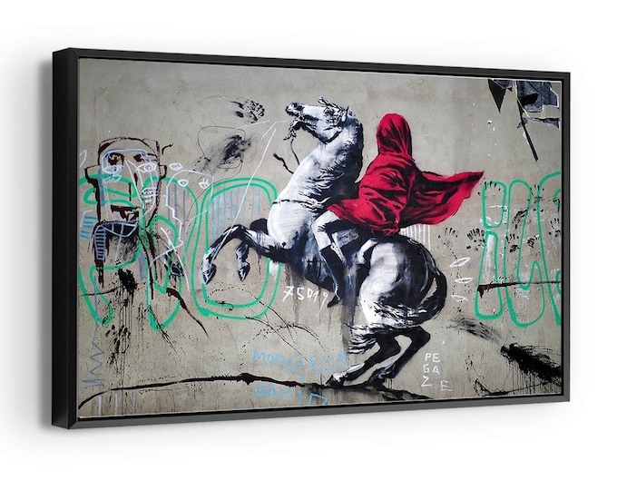 Banksy Napoleon Crossing the Alps Street Graffiti Street Canvas Print ...
