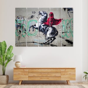 Banksy Napoleon Crossing the Alps Street Graffiti Street Canvas Print ...