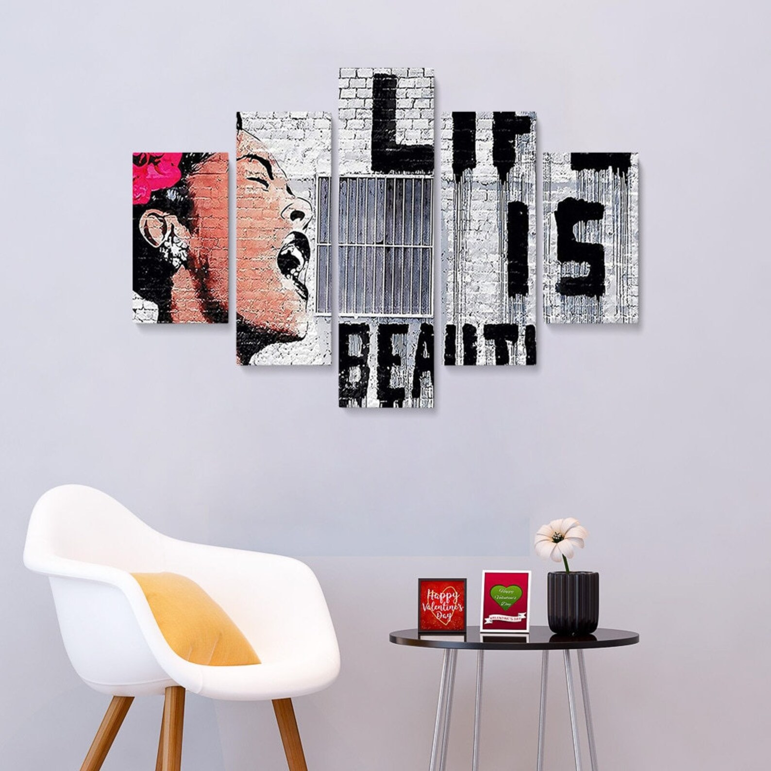 Banksy Life is Beautiful Graffiti Street Canvas Print Wall - Etsy