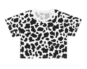 Cow Print Crop Top - Etsy
