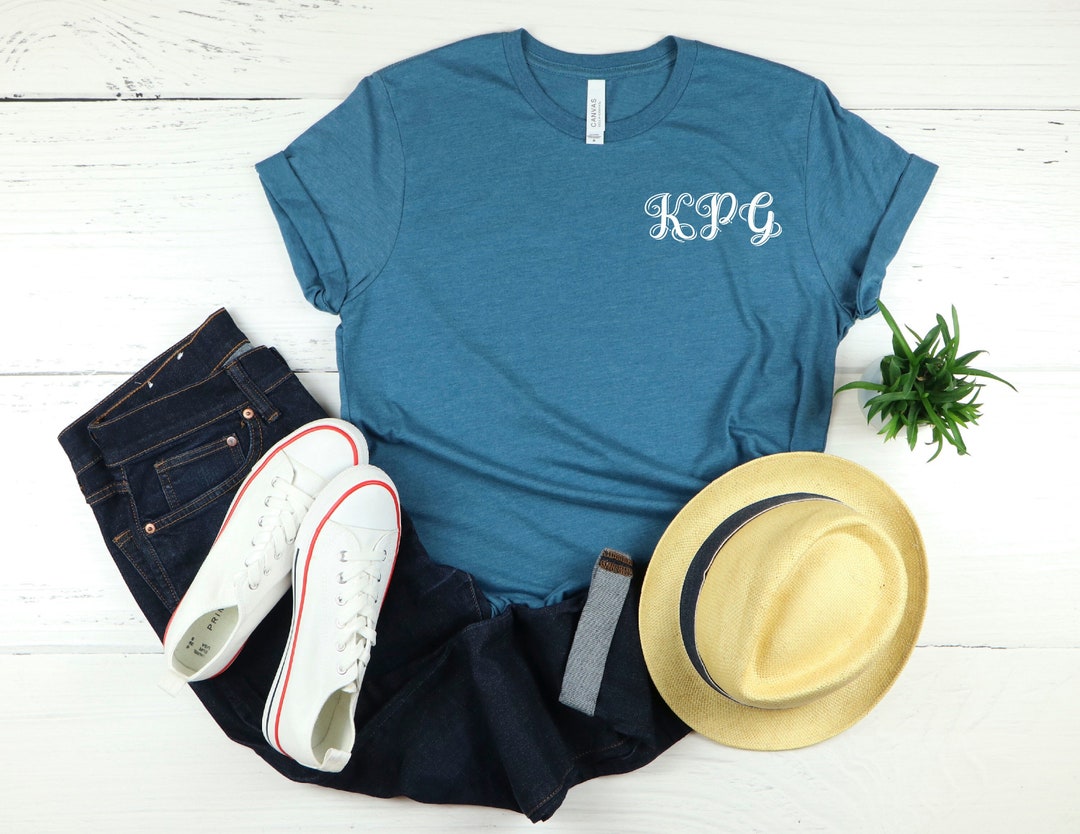 Monogram T-shirt, Super Soft Bella Canvas Unisex Short Sleeve Shirt ...
