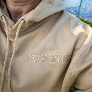 Personalized Embroidered Anniversary Date Couples Sweatshirt, Roman ...