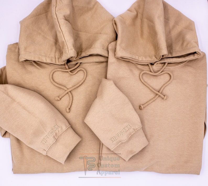 Subtle Anniversary Date on Sleeve Couples Sweatshirt - Etsy