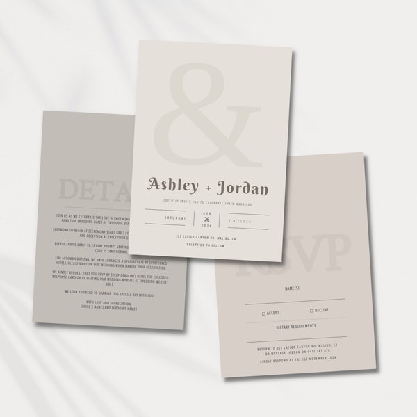 Stone Wedding Invitation - Etsy