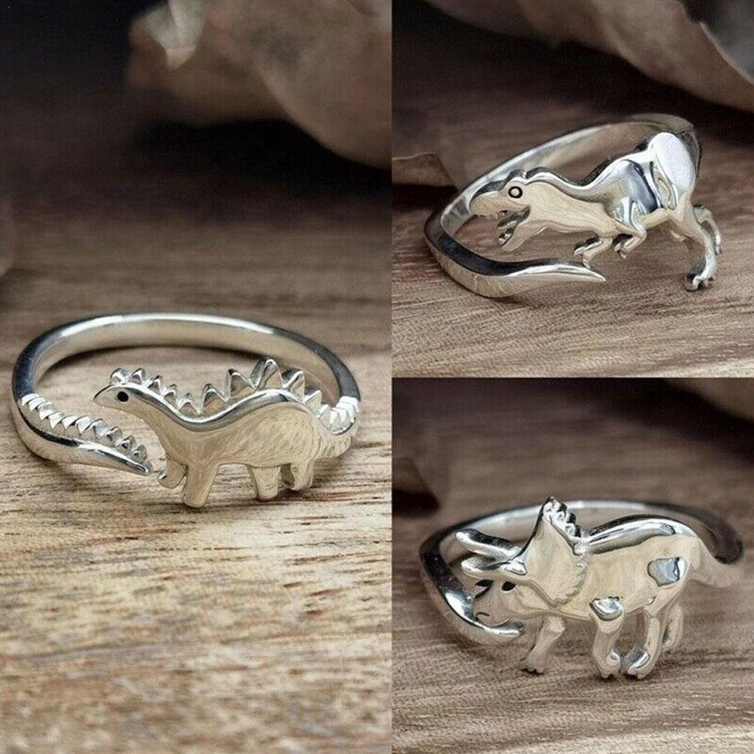 Adjustable Dinosaur Ring Dino Ring Dinosaur Jewelry Stegosaurus Ring ...