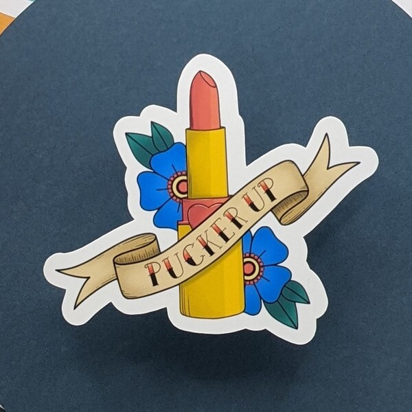Lipstick Sticker - Etsy