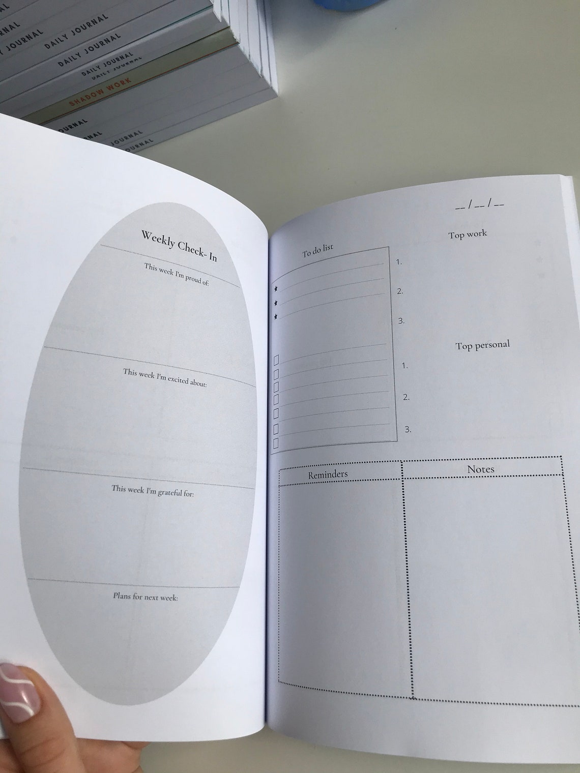 Daily Work Journal Daily Guided Undated A5 Journal/ Daily | Etsy