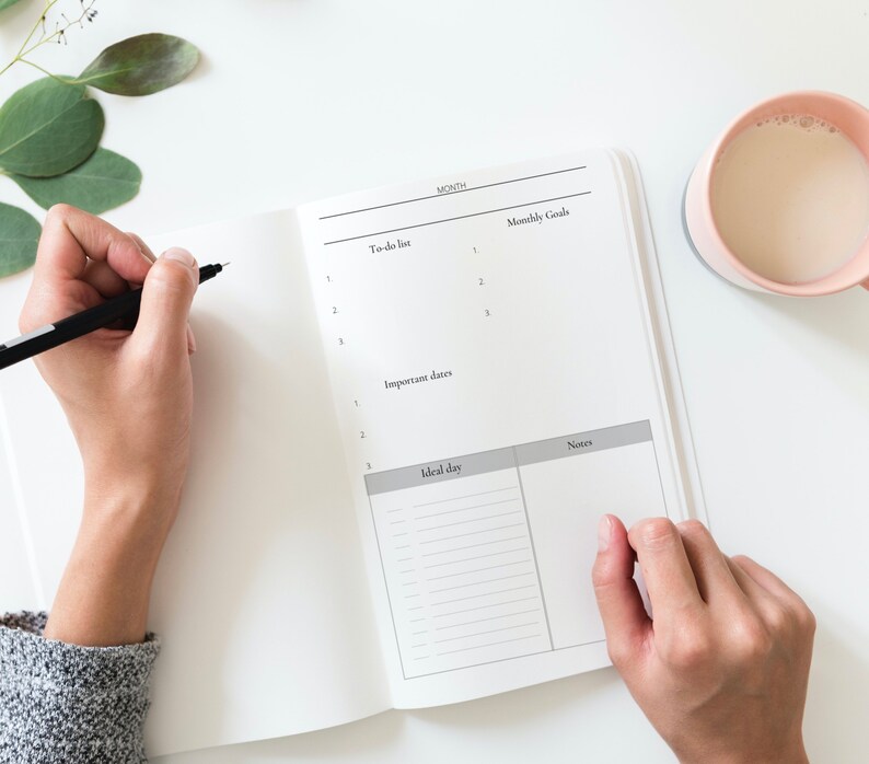 Daily Work Journal Daily Guided Undated A5 Journal/ Daily - Etsy UK