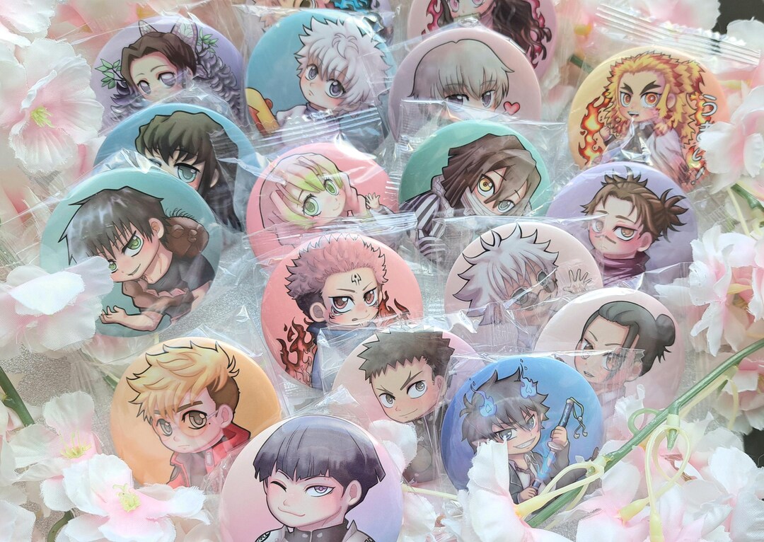 Anime Button Pin - Etsy