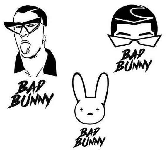 Bad Bunny 3 Decal set | Etsy